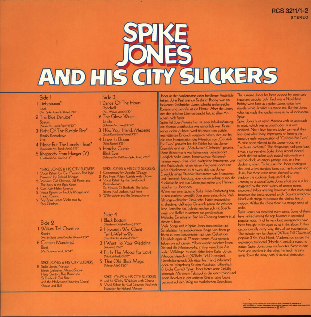 Spike Jones And His City Slickers-Spike Jones Murders Them All-LP ...