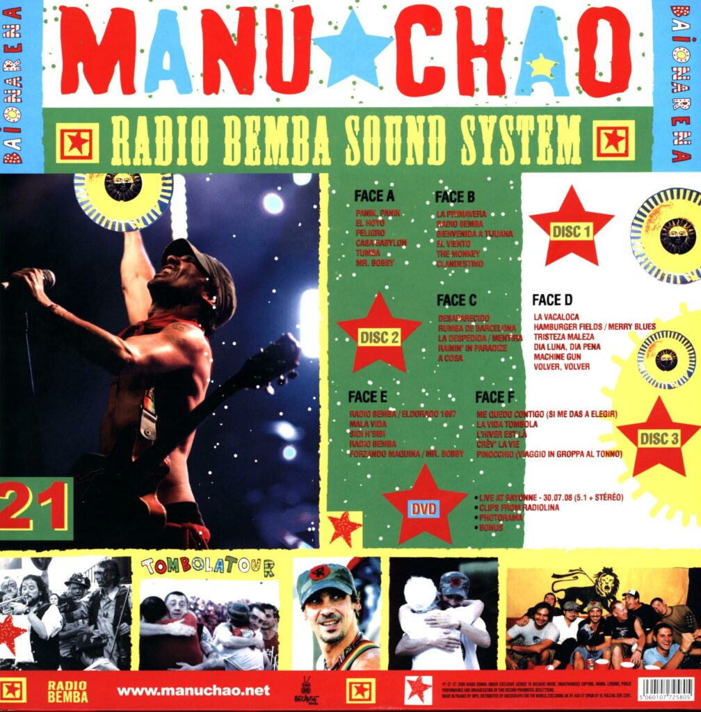 Manu Chao - Radio Bemba Sound System-Live Baionarena-LP Vinyl - Rockers ...